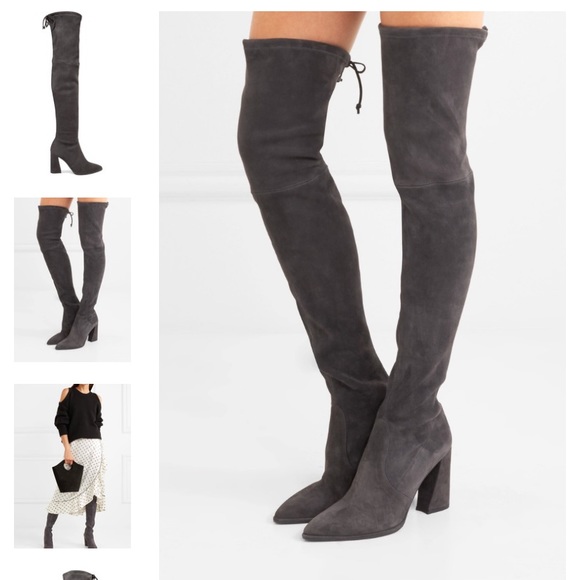 Stuart Weitzman | Shoes | New Stuart Weitzman Over The Knee Thigh Suede Leather Heel Boots ...